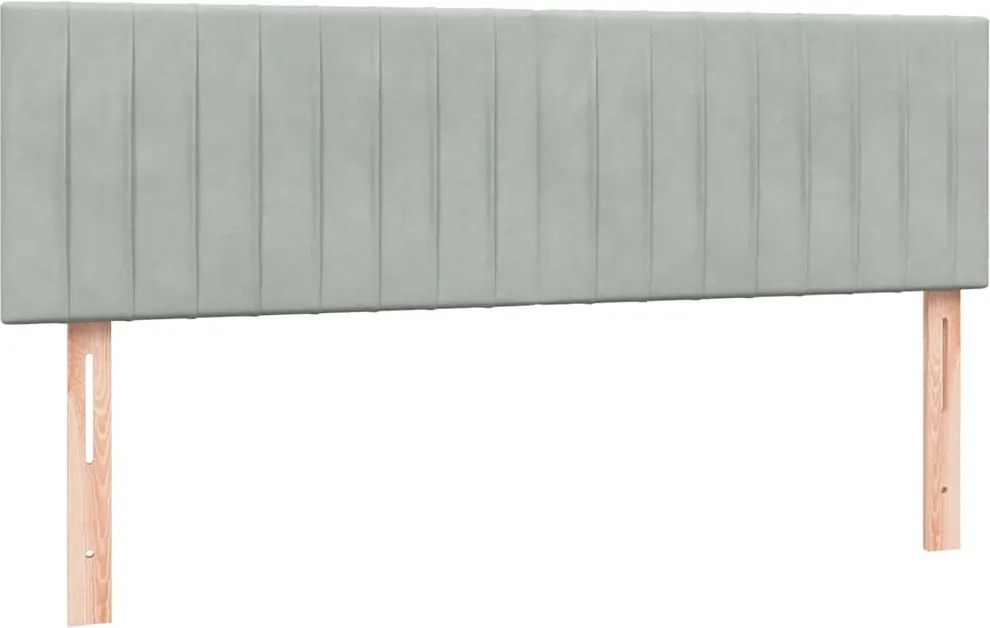 Box spring postel s matrací světle šedá 160x210 cm samet 3317697