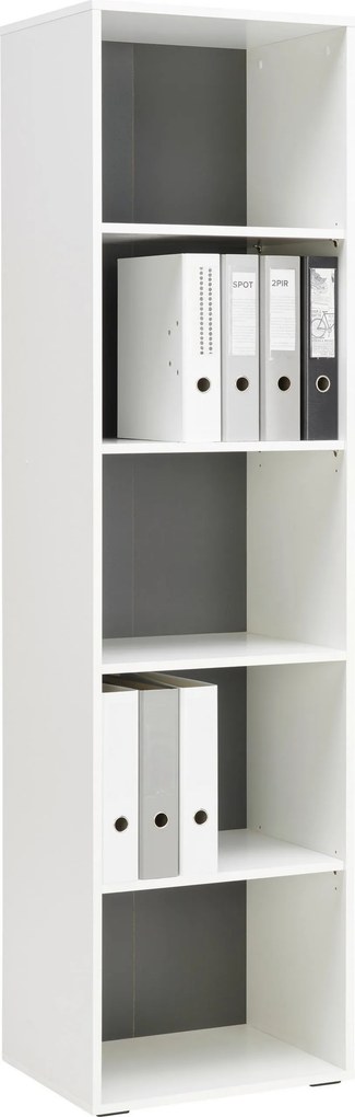 XXXLutz REGÁL, antracitová, bílá, 50/185,6/40 cm Hom`in - Knihovny - 001803069058
