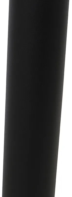 Stojací venkovní svítidlo černé s čirou koulí 100 cm IP44 - Sfera