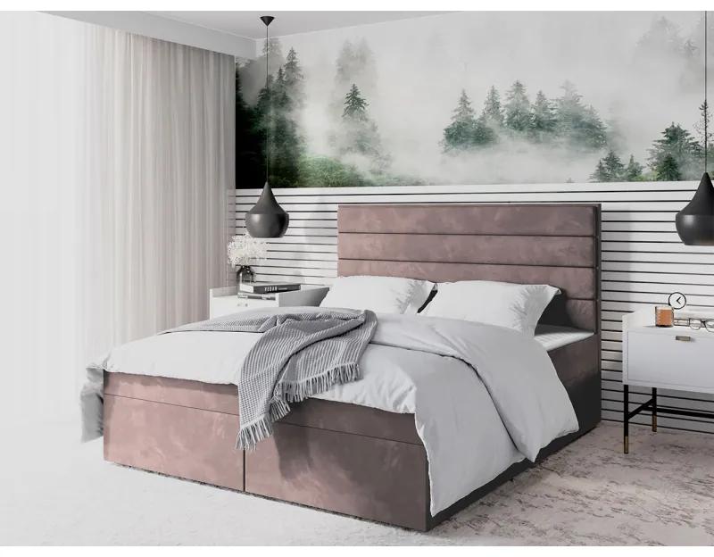 Kontinentální postel Ansgan III, Rozměr postele: 180x200, Barva potahu:: Itaka 11
