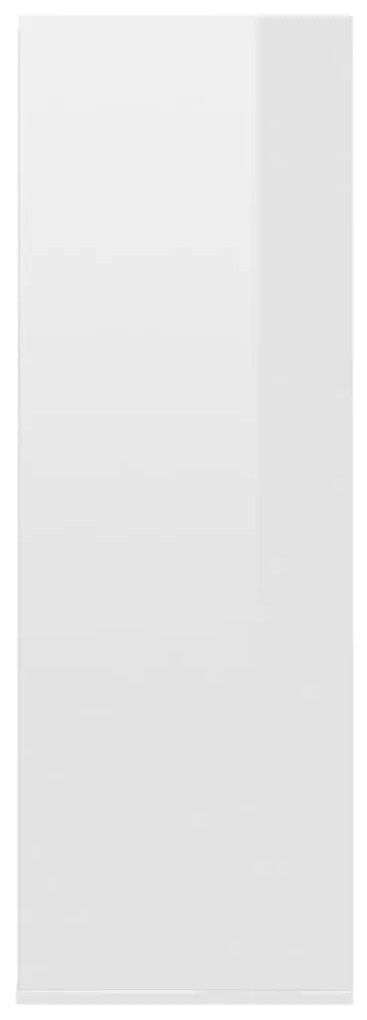 Botník bílý s vysokým leskem 54 x 34 x 100,5 kompozitní dřevo - Default Title