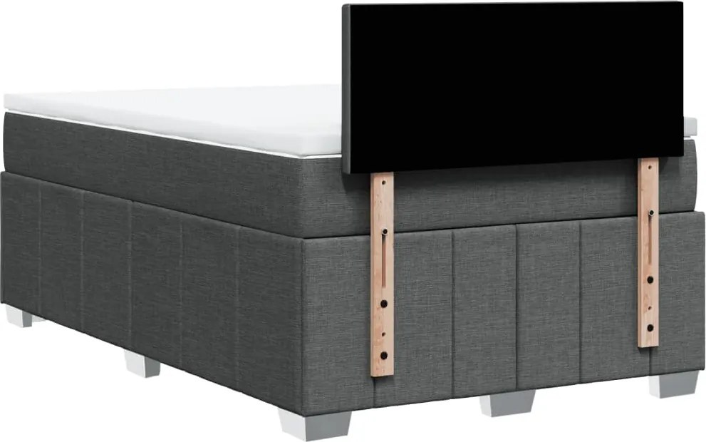 Box spring postel s matrací tmavě šedá 120x200 cm textil 3287029