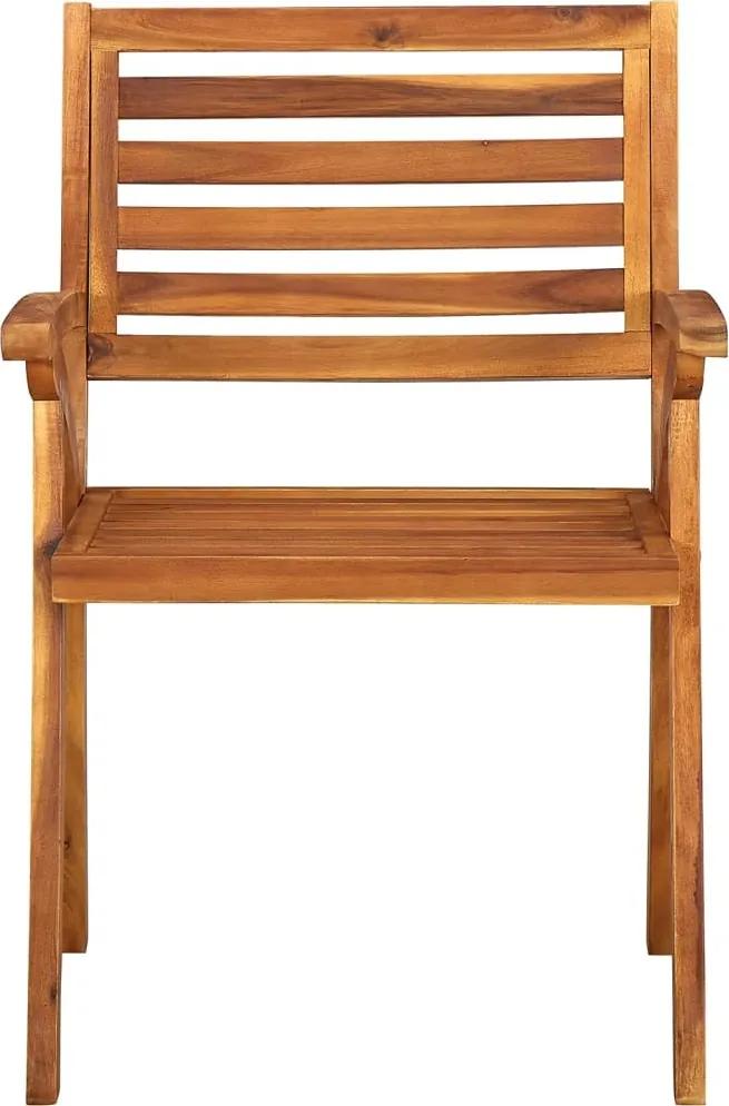 vidaXL Zahradní židle s poduškami 4 ks masivní akáciové dřevo [3075197] Barva: Šedá