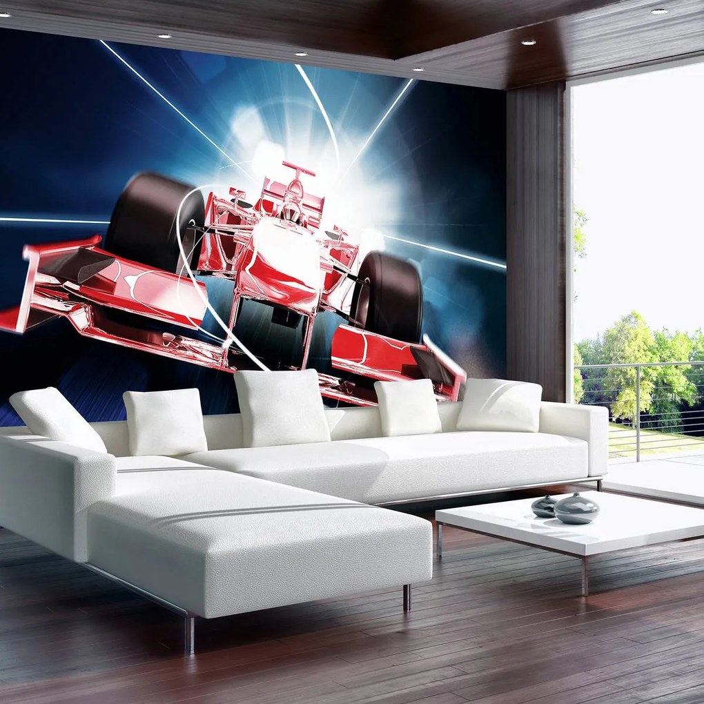 Fototapeta - Červená formule 1 3D F1 (152,5x104 cm)