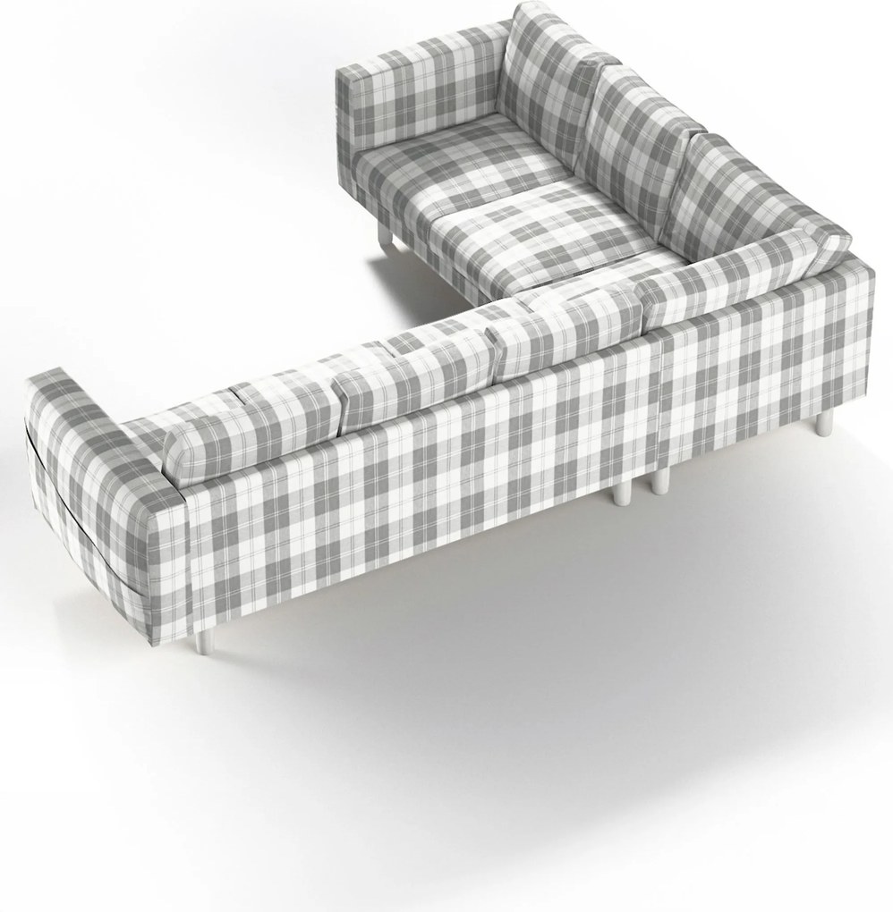 Potah na pohovku IKEA Norsborg rohová 5-místná barva šedá látka pletený vzor, vzorované