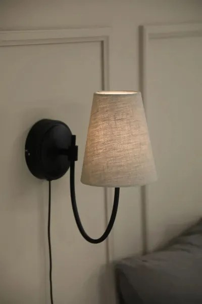 Markslöjd 108907 - Nástěnná lampa AMAR 1xE14/40W/230V béžová/černá