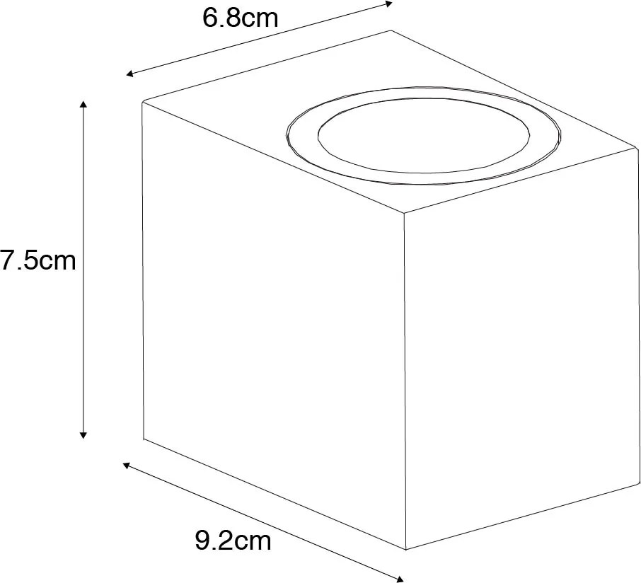 Chytré venkovní nástěnné svítidlo černé IP65 vč. Wifi GU10 50mm - Baleno