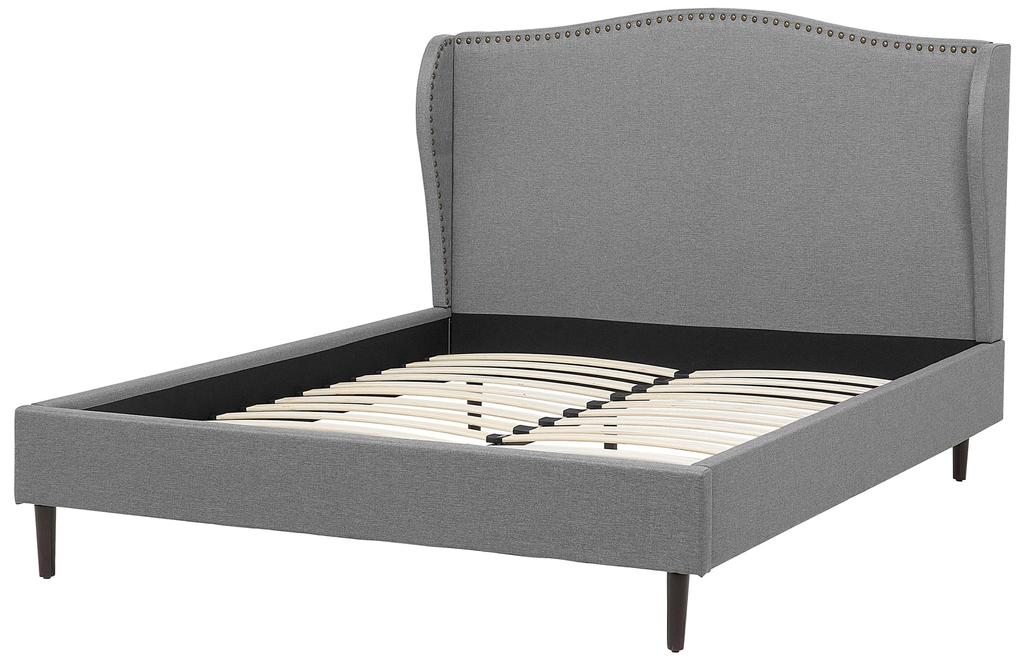 Čalouněná šedá postel 140x200 cm COLMAR Beliani