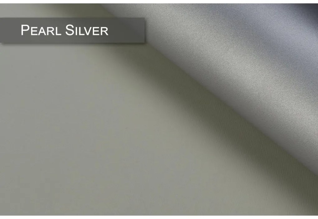 Dekodum Termoizolační roleta v bílé kazetě, barva látky Pearl Silver Šířka (cm): 70, Výška (cm): Balkonová (do 200 cm), Strana mechanismu: Práva