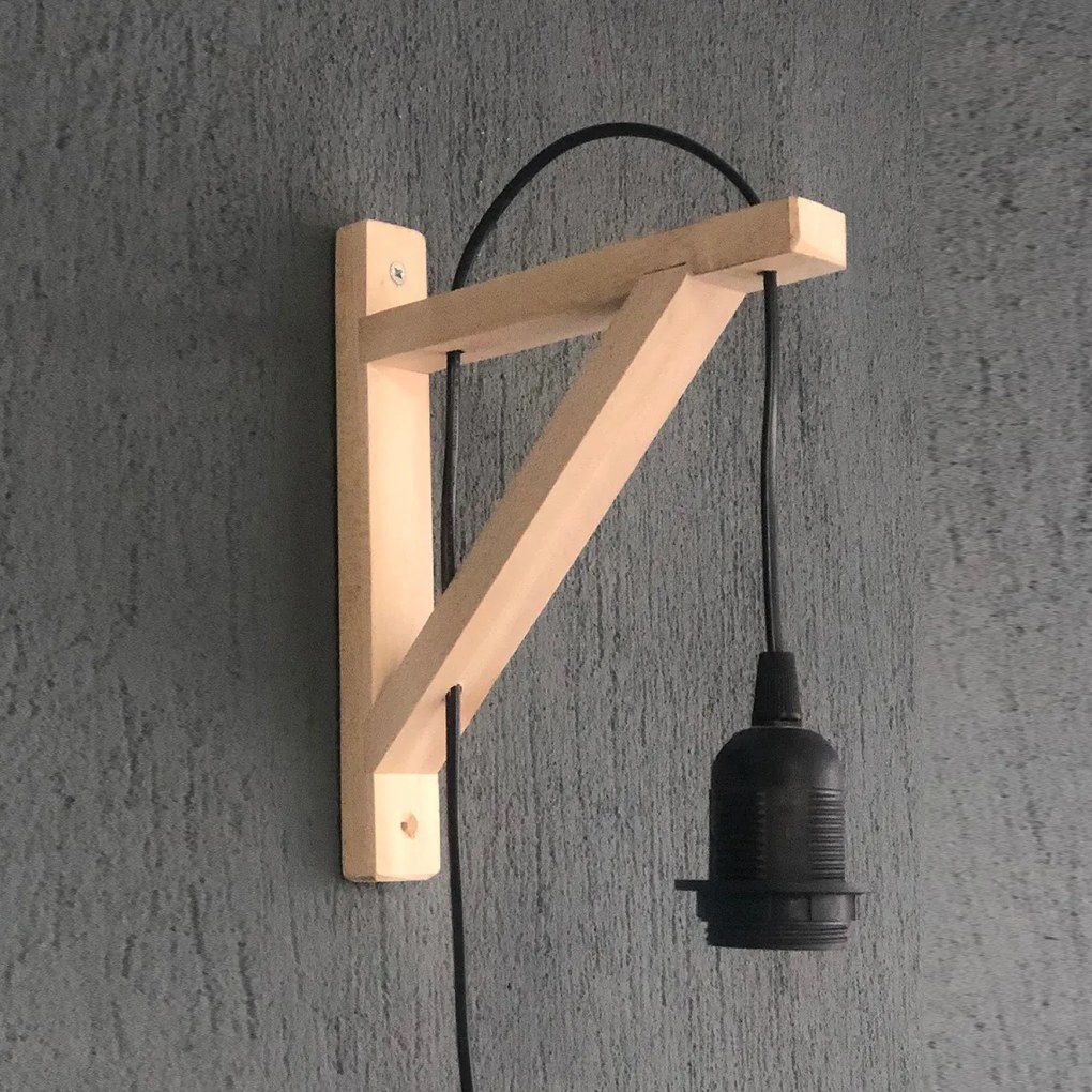 Nástěnná lampa Popu černá