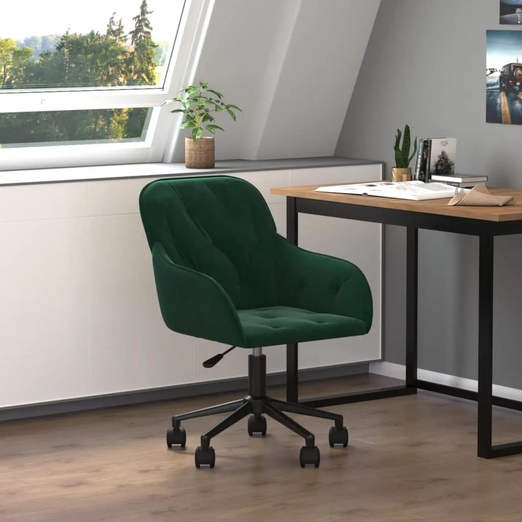 vidaXL Otočná kancelářská židle samet [344868] Barva: Hnědá