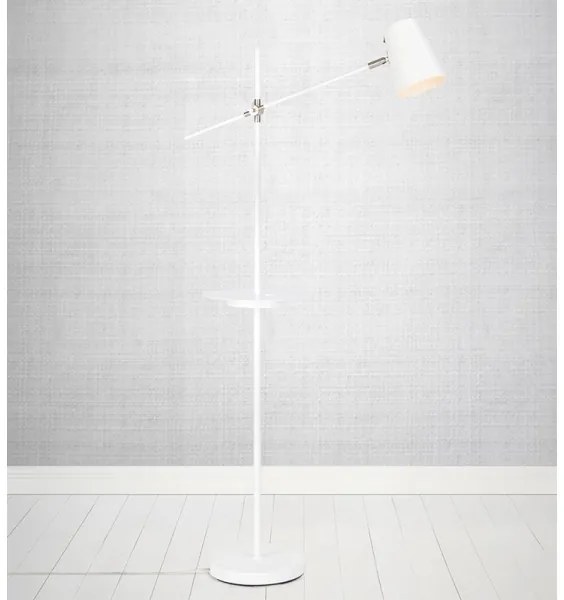 Markslöjd 107308 - Stojací lampa s USB LINEAR 1xE14/40W/230V