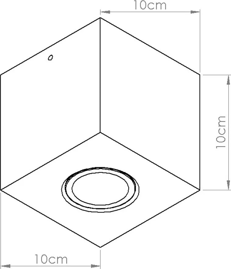 Sollux Lighting Stropní lampa QUAD betonová béžová