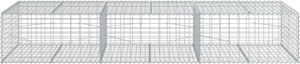 Gabionový koš s víkem 300 x 100 x 50 cm pozinkované železo 3295180