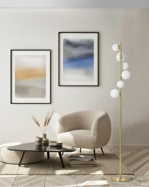 Designová lampa Sybilla 6 zlaté