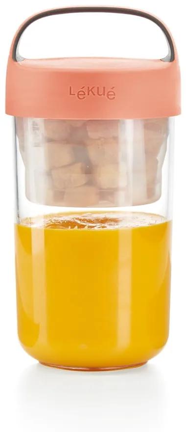 Dóza na polévku s oranžovým víčkem Lékué To Go, 600 ml