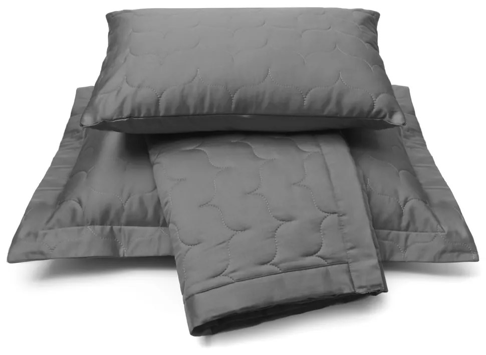 Vandyck Luxusní saténový přehoz na postel Anthracite - tm. šedá - 260x260 cm