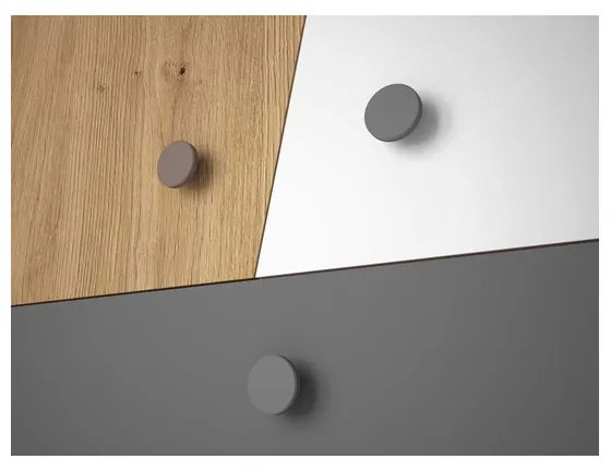 Dvoudveřová skříň Wurak 80 WK01, Barva: dub artisan / bílý + šedý