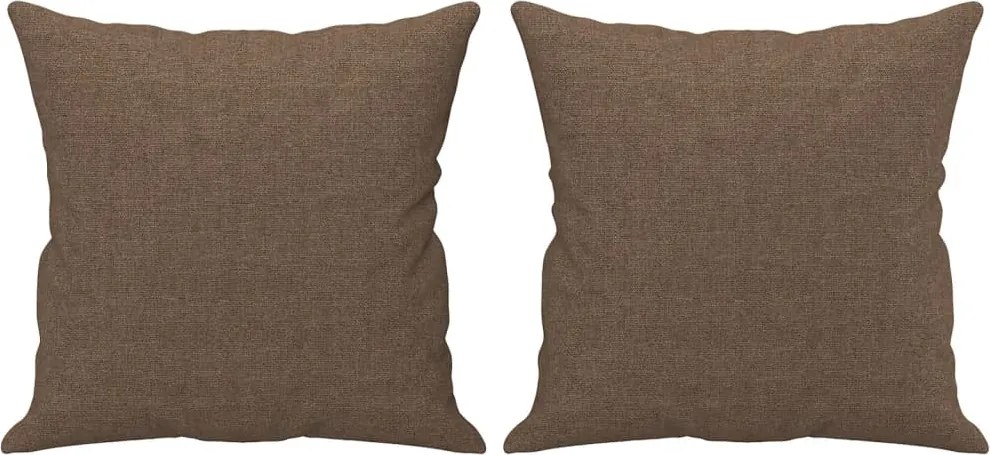 2místná pohovka s polštáři hnědá 140 cm textil 3200912