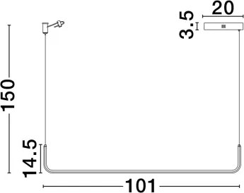 Závěsné LED svítidlo NOVA LUCE STRITA 20W 3200K 9001102