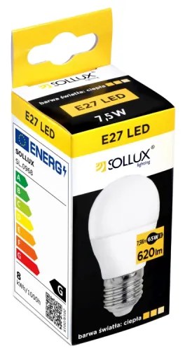 LED žárovka E27 3000K, 7,5W 620lm SL.0968 - Sollux