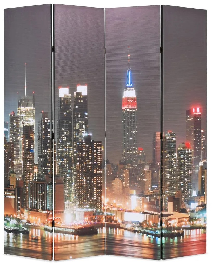 245862 vidaXL Skládací paraván 160 x 180 cm Noční New York