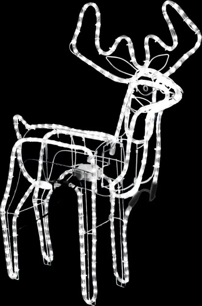 vidaXL Vánoční sobi s pohyblivými hlavami 2 ks teplé bílé LED [3154309]