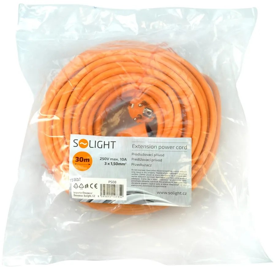 Prodlužovací kabel spojka 1Z - 30m, oranžová