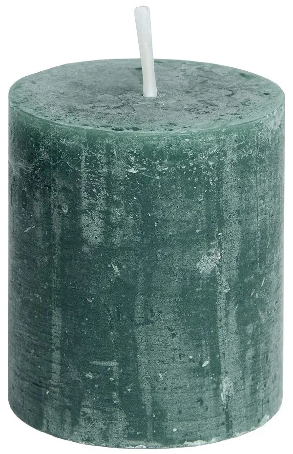 RUSTIC Svíčka 8 cm - tm. zelená