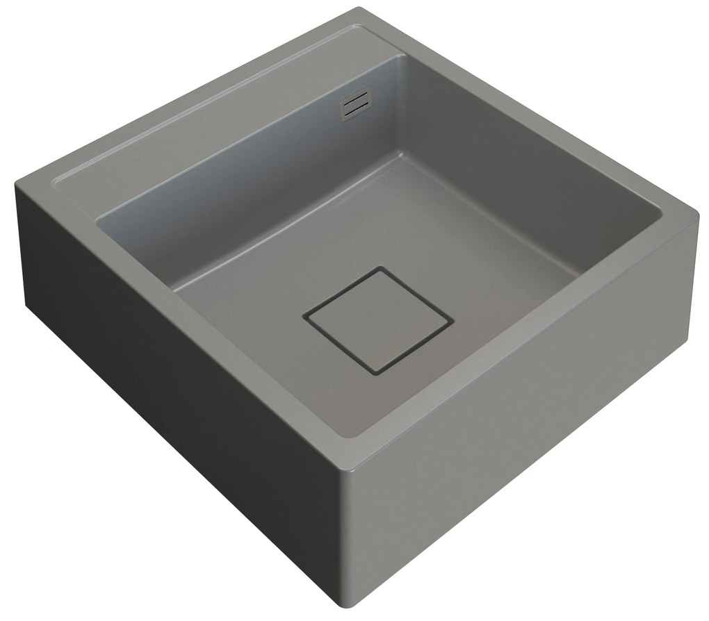 Gamma Farmerski, 1-komorový granitový dřez 600x630x210 mm, šedá, GMA-ZLE000212