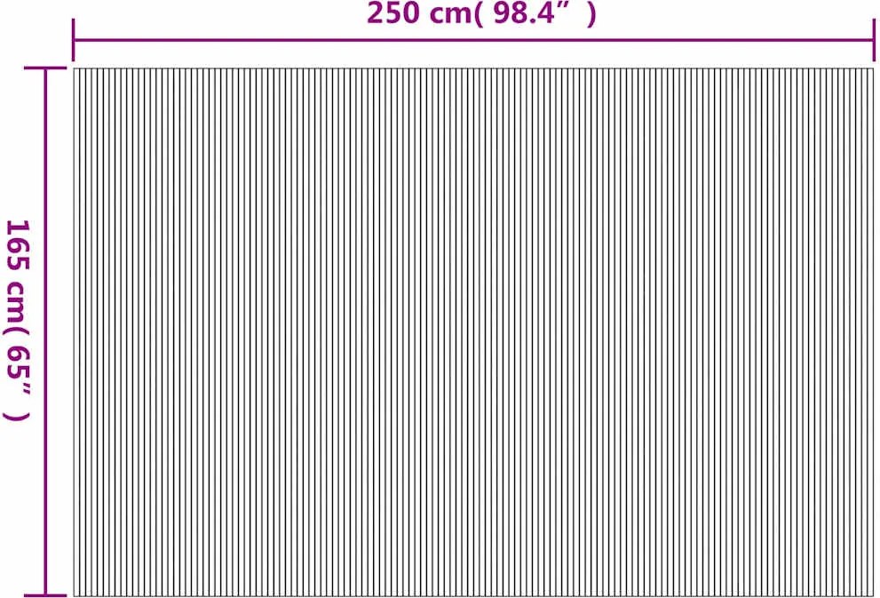 vidaXL Marketos Paraván bambusový přírodní odstín šířka 250 cm výška 165 cm