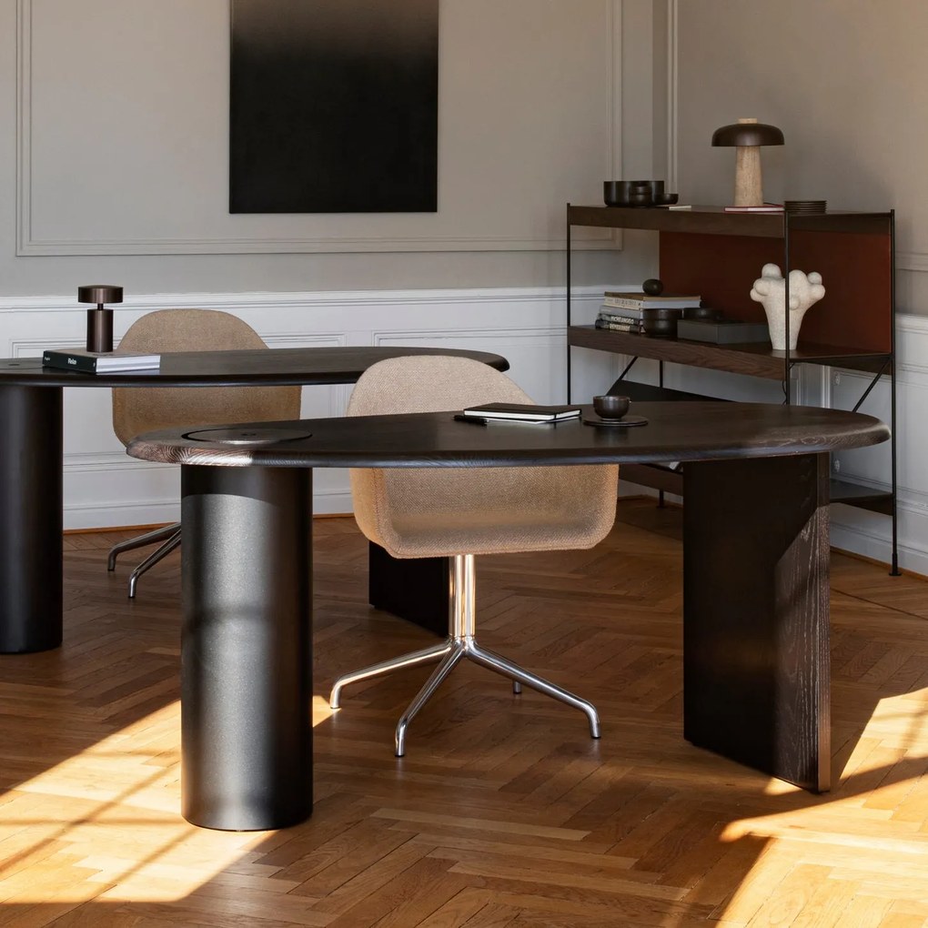 Policový systém Zet 158, Black Steel / Dark Stained Oak – AUDO COPENHAGEN