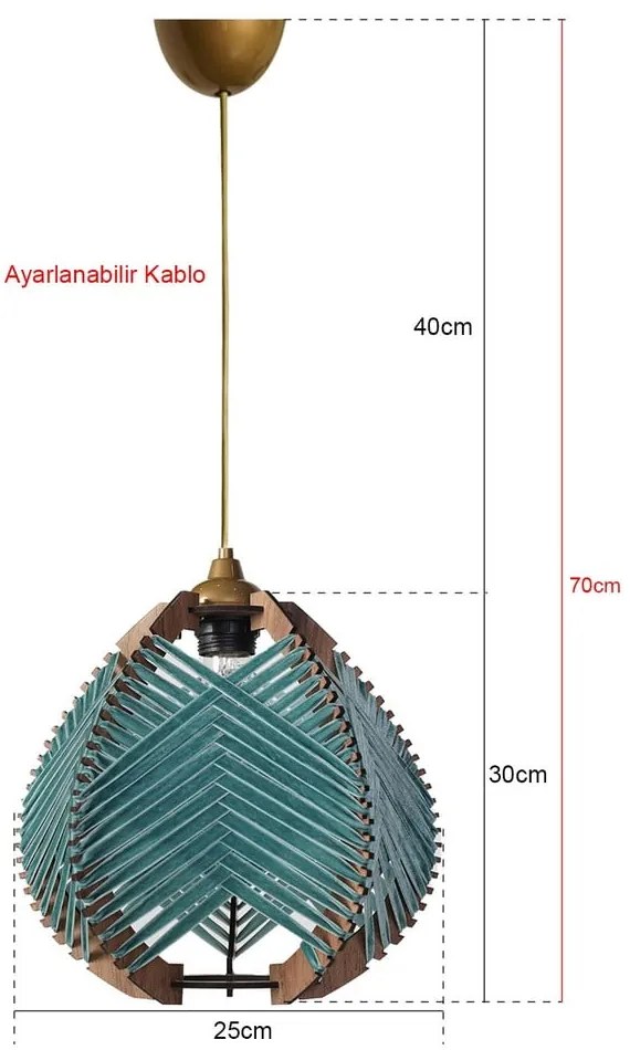 Modré/v přírodní barvě závěsné svítidlo s textilním stínidlem ø 25 cm Yola – Opviq lights