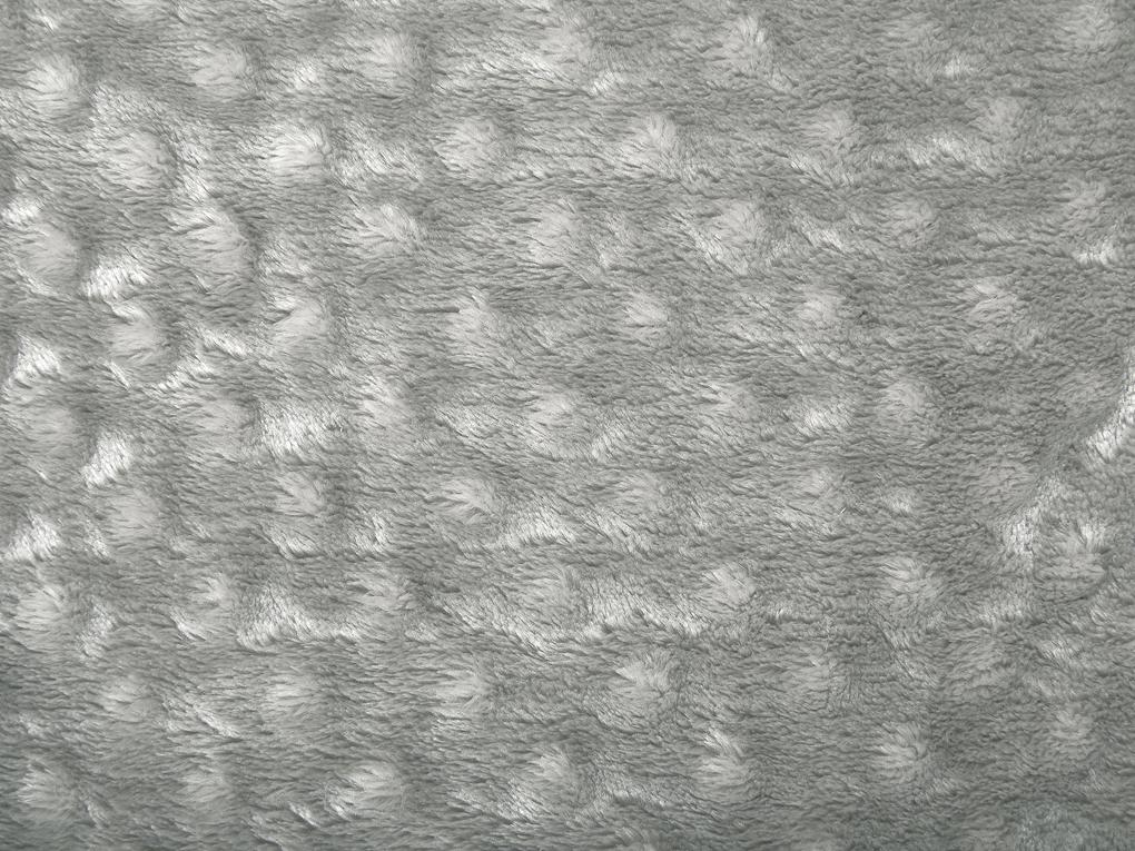 Deka 150 x 200 cm šedá SAMUR Beliani