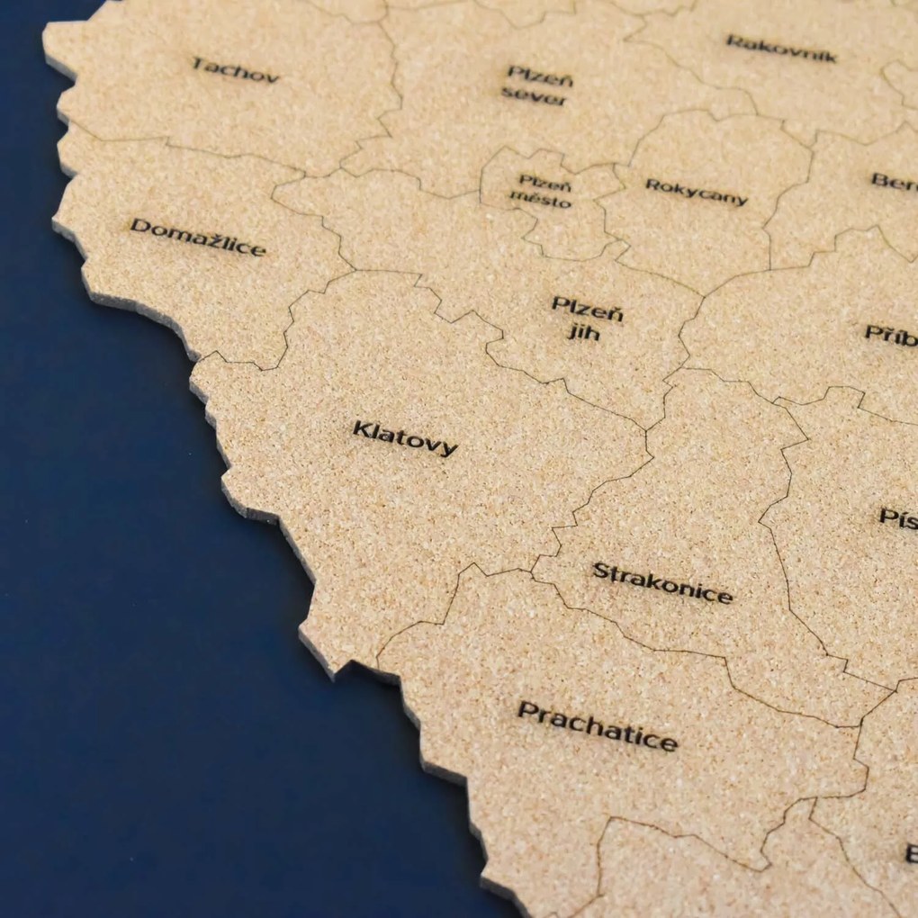 DUBLEZ | Korková mapa okresů Česka | Obraz