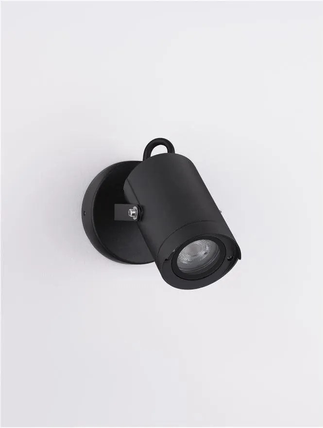 NV 9026126 Venkovní reflektor KIMIKO černý hliník a čiré sklo GU10 1x10W 220-240V bez žárovky IP54 - NOVA LUCE