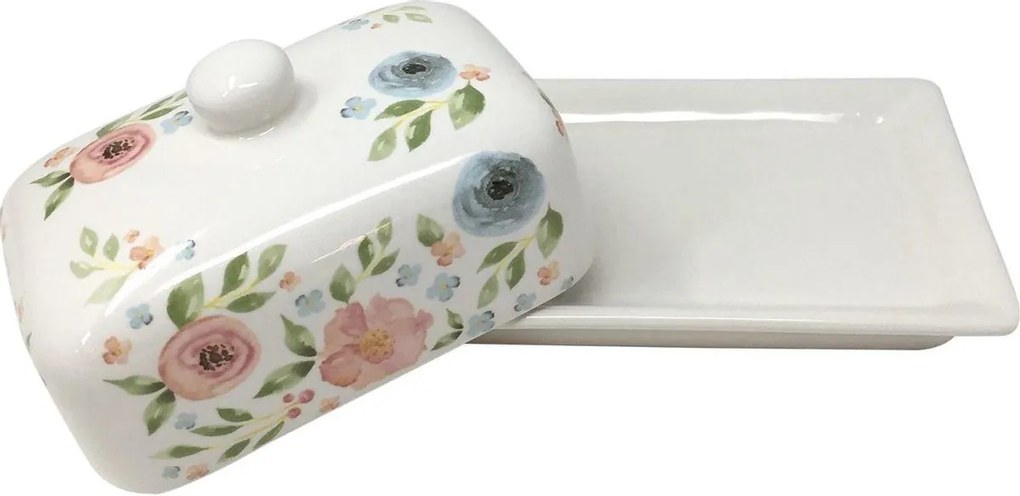 Cooksmart  Porcelánová máslenka Country Floral - 17x13x9cm