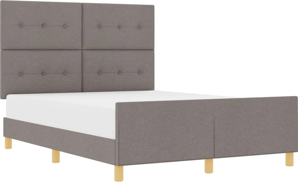 Rám postele s čelo Taupe 160 x 200 cm textil 3344743