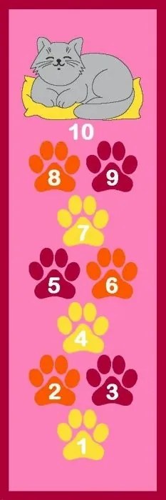 Vopi | Dětský koberec Skákací panák růžový kočka - Skákací panák růžový kočka