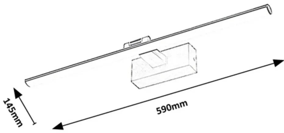 Rabalux 78002 nástěnné LED svítidlo Gaten, 12 W, černá