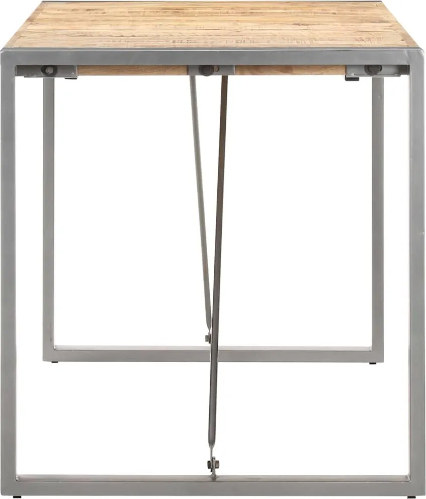 Jídelní stůl 160 x 80 x 75 cm masivní hrubé mangovníkové dřevo 321563