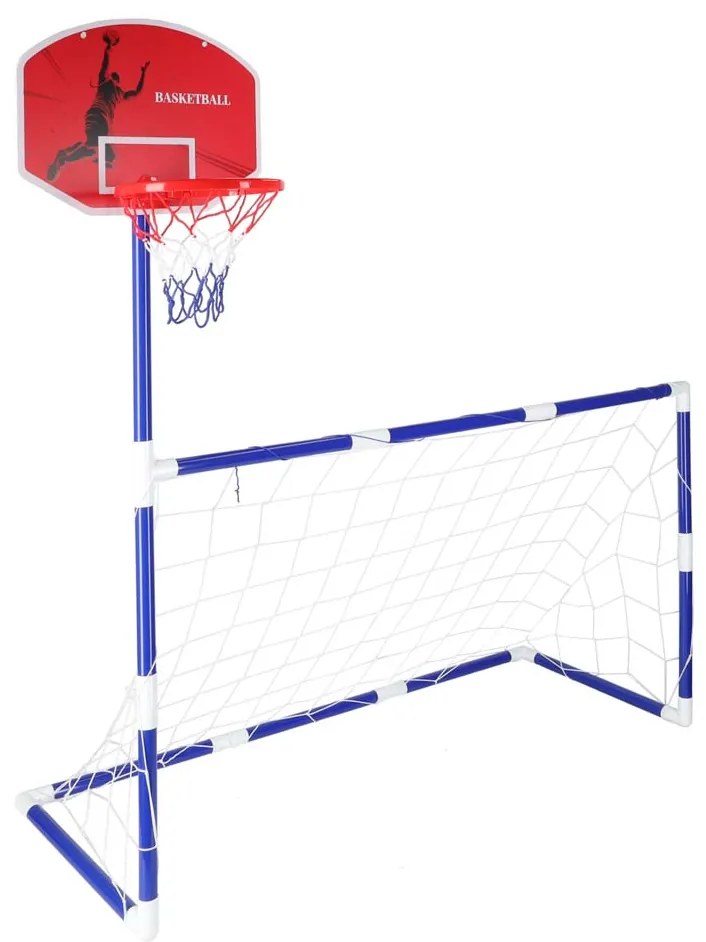 Creative Corner Fotbalová branka pro fotbal basketbal backboard basketbalová hra 2v1 2 míčová pumpa
