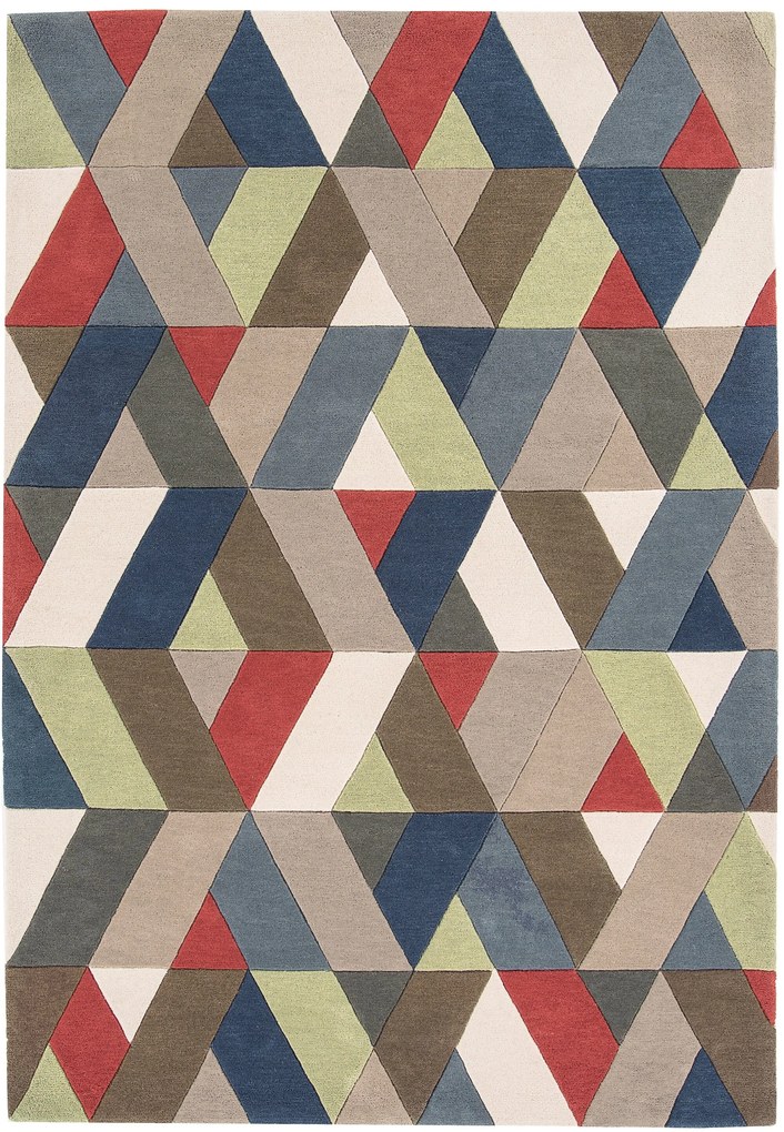 Barevný koberec Mode Chevron Blue Green Rozměry: 170x240 cm