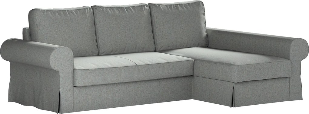Potah na pohovku IKEA Backabro rozkládací se šezlongem barva modrá látka pletený vzor