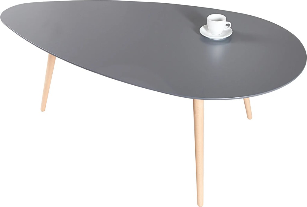 Moebel Living Konferenční stolek HEMO 115 cm grafit/buk