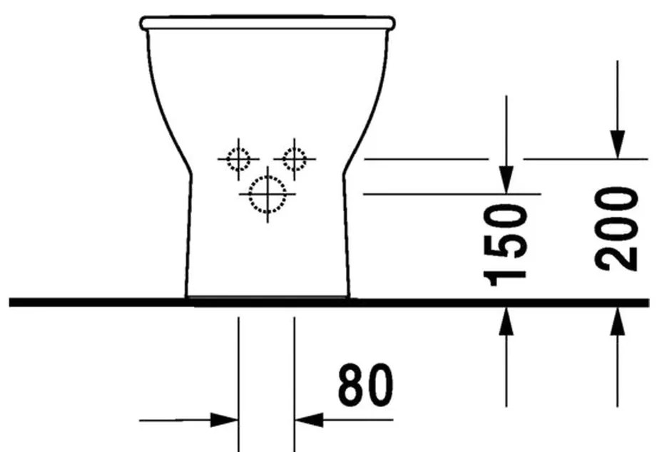 Duravit Darling New - Stojící bidet, 1 otvor pro armaturu propíchnutý, 37 x 63 cm, bílý 2251100000