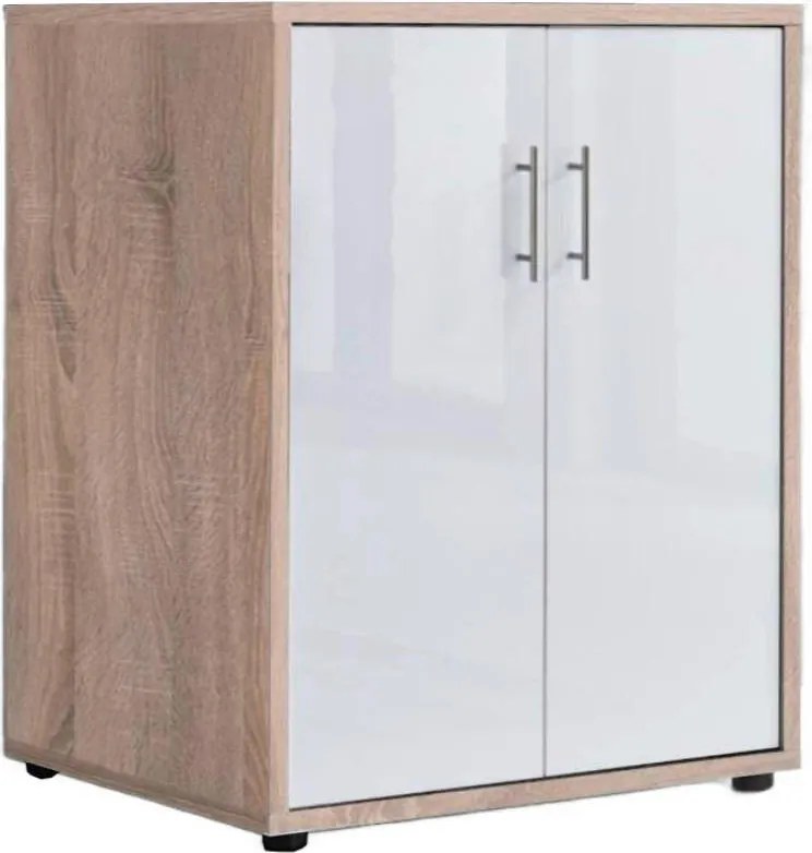 XXXLutz SKŘÍŇ NA ŠANONY, Sonoma dub, vysoce lesklá bílá, 54/74/50 cm MID.YOU - Online Only kancelářský nábytek - 001067015607