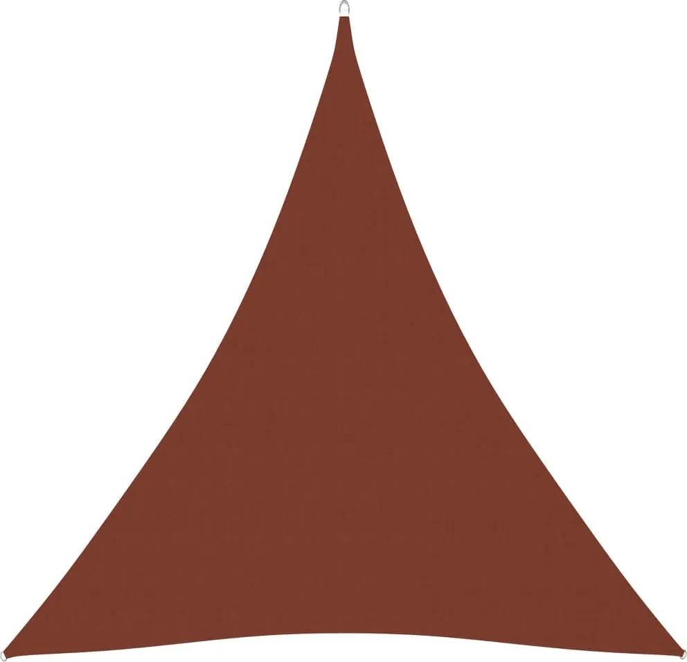 vidaXL Stínící plachta oxford trojúhelníková 4,5 x 4,5 x 4,5 m [135178] Barva: Hnědá