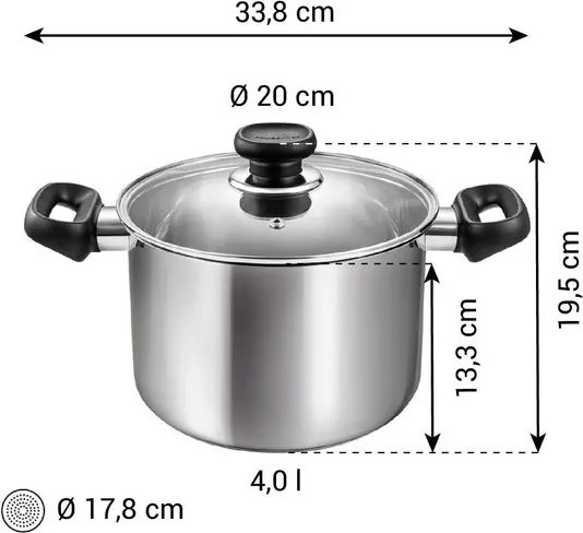 TESCOMA Hrnec BRAVA s poklicí ø 20 cm, 4,0 l