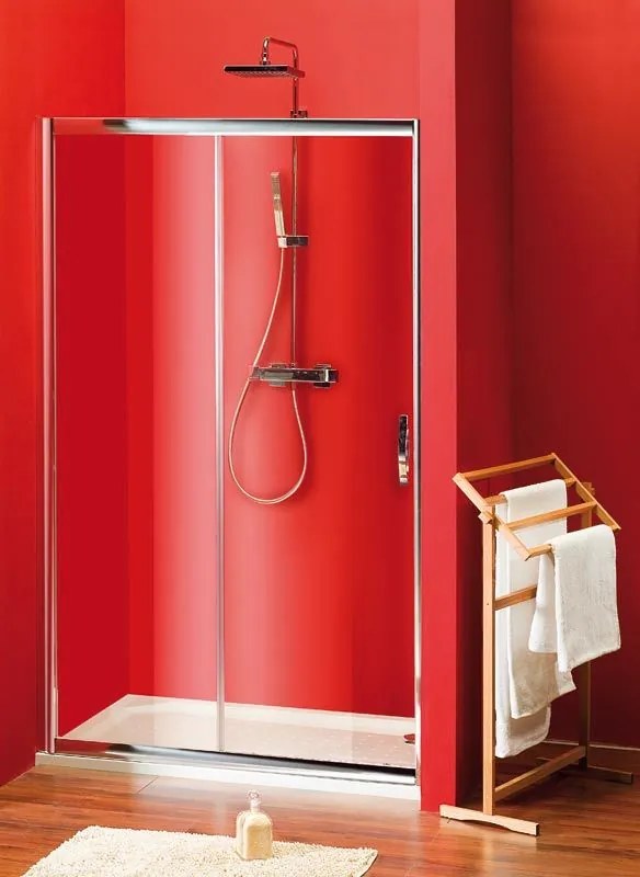 Sprchové dveře dvoudílné posuvné - sklo čiré (SG1244) Gelco